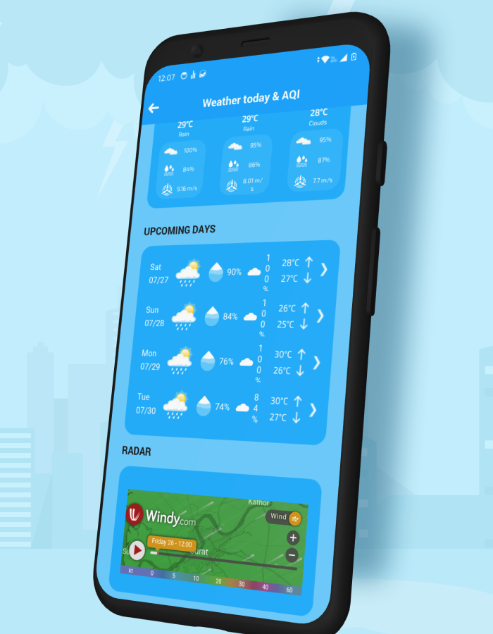 AQI and Weather Forecast || Android App || Java by dhavalpanasara | CodeCanyon